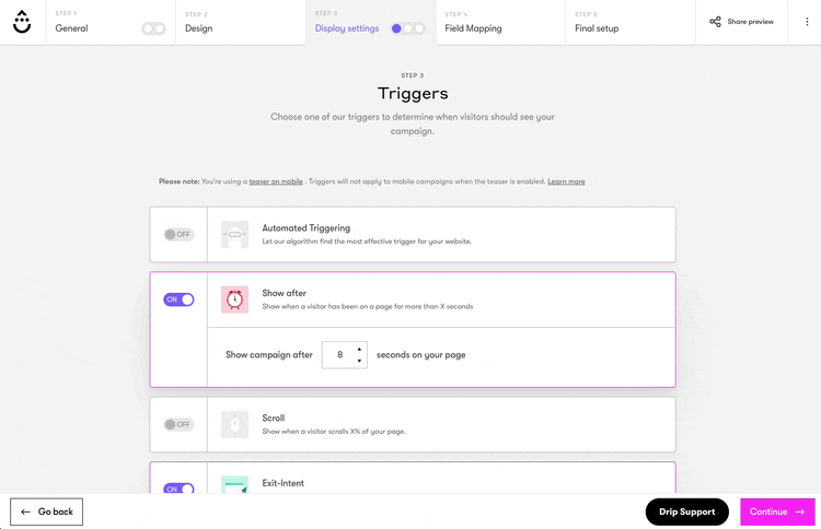 Automated Triggering Drip Help Center 6268