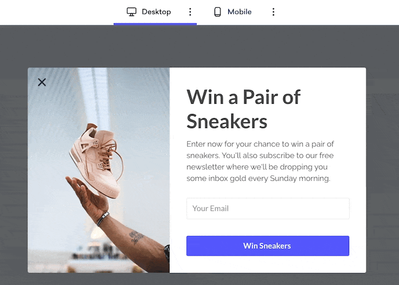 How styling changes effect the desktop and mobile versions of Onsite ...