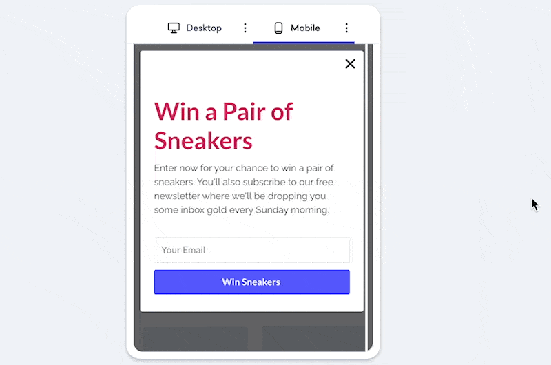 How styling changes effect the desktop and mobile versions of Onsite ...