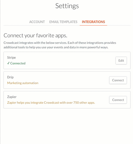 Crowdcast Integration – Drip Help Center