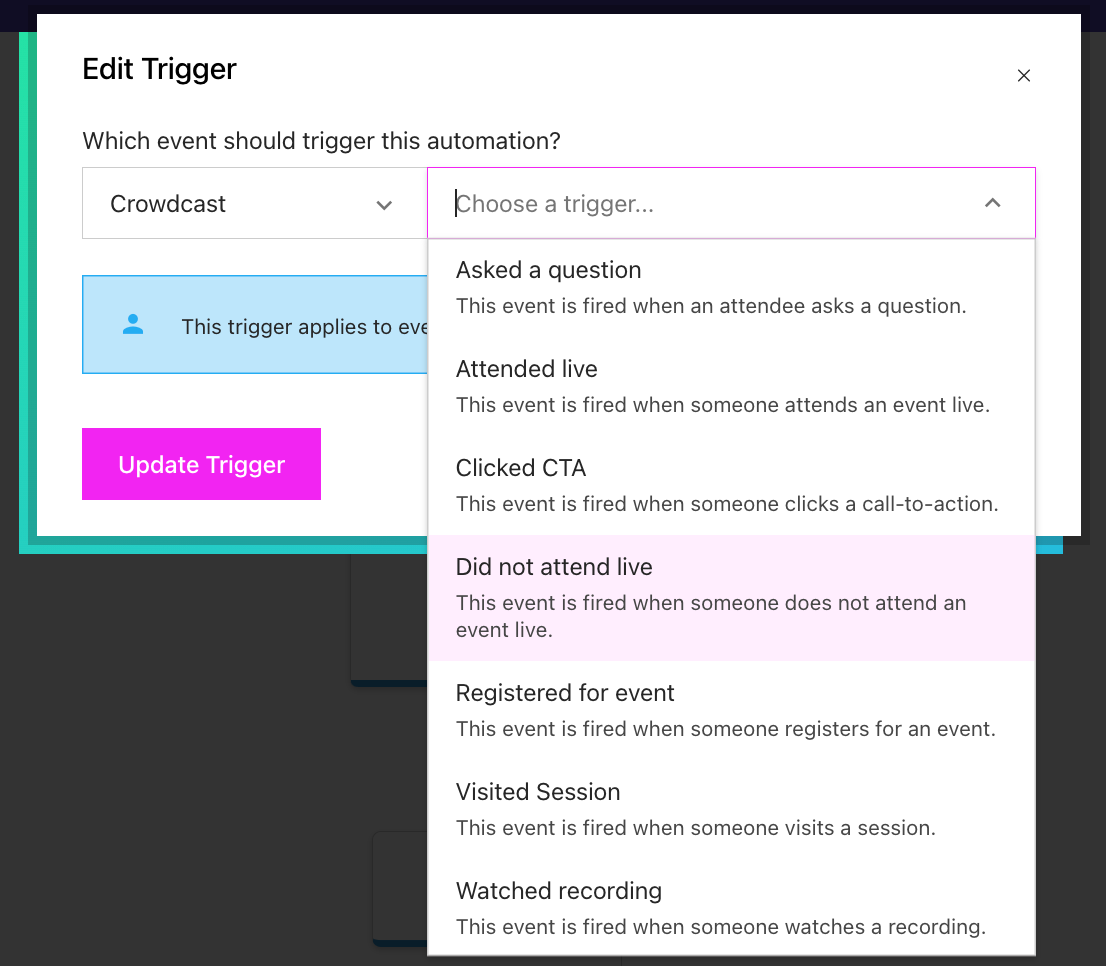 Crowdcast Integration – Drip Help Center